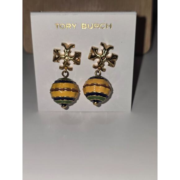 Tory Burch | Jewelry | Tory Burch Roxanne Small Drop Earring Rolled ...